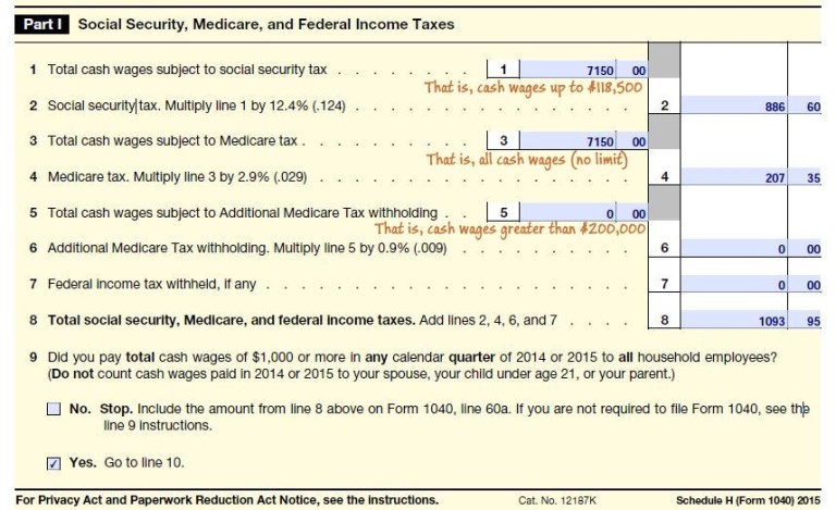 How to file Form 5471 Schedule H for nanny taxes